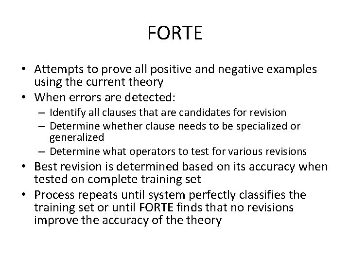 Theory Revision Chris Murphy The Problem Sometimes we