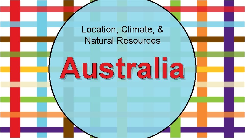 Location Climate Natural Resources Australia Location Most Australians