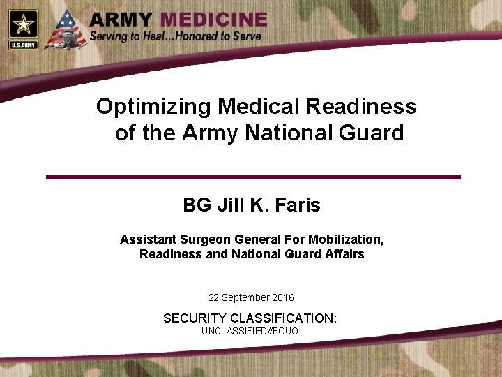 Optimizing Medical Readiness of the Army National Guard