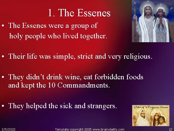 The life of Jesus General Background stuff Template