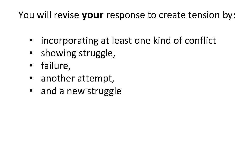 Lesson 21 Creating Tension Showing not telling A