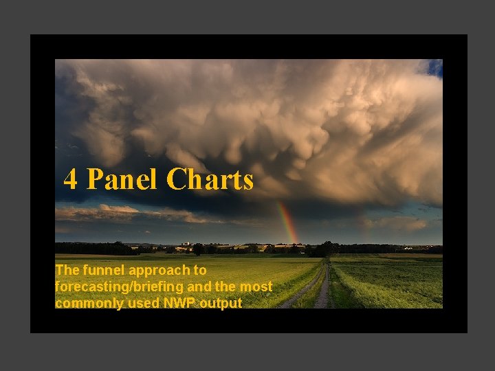 4 Panel Charts The funnel approach to forecastingbriefing