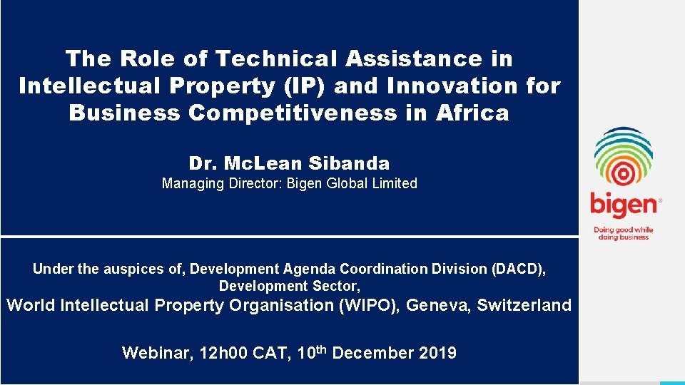 The Role of Technical Assistance in Intellectual Property