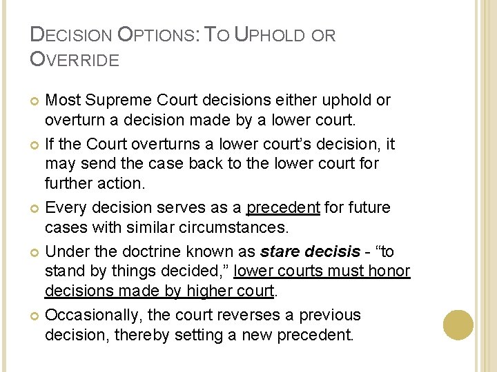 CHAPTER 15 COURTS JUDGES AND THE LAW Denison