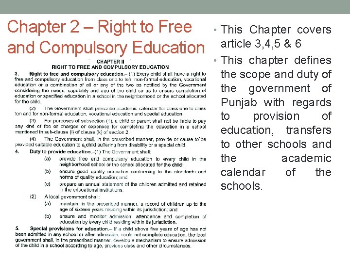 PUNJAB FREE AND COMPULSORY EDUCATION ACT 2014 Enacted
