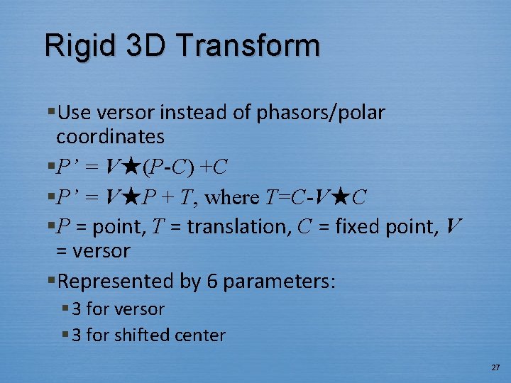 Lecture 13 Theory of Registration ch 10 of