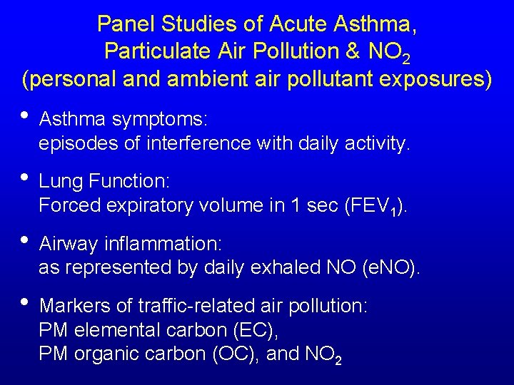 Health Effects of Air Pollution Asthma and Cardiovascular