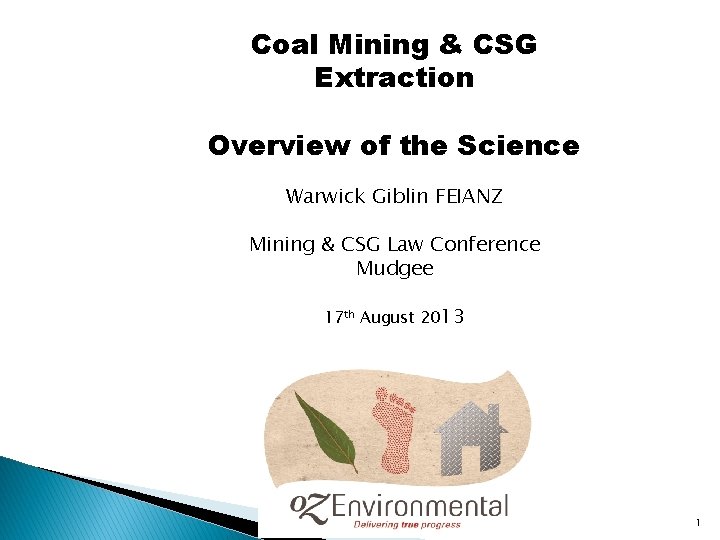 Coal Mining CSG Extraction Overview of the Science