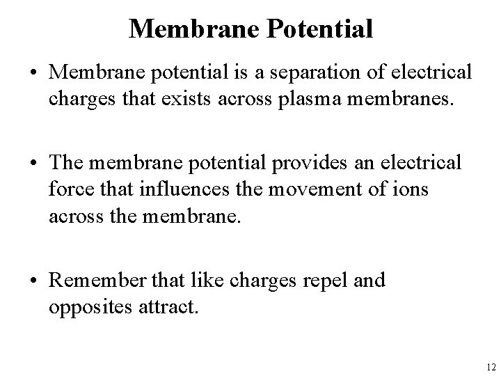 Chapter 04 Lecture Outline Movement Across Cell Membranes
