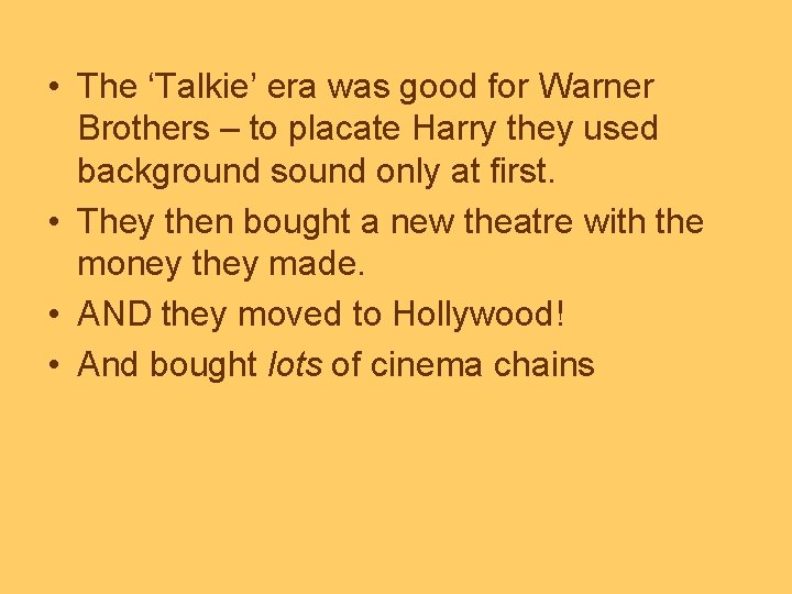 Producers and Audiences Warner Brothers Studio System Case