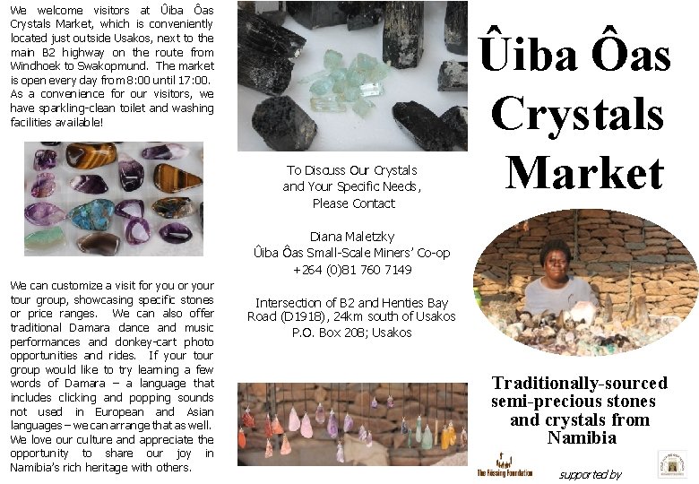 We welcome visitors at iba as Crystals Market