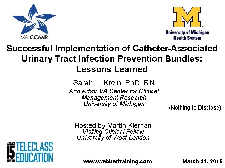 Successful Implementation of CatheterAssociated Urinary Tract Infection ...