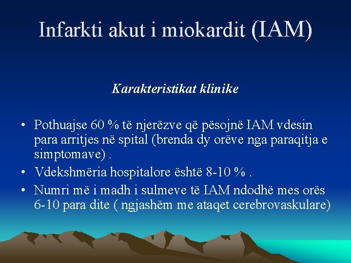 Infarkti akut i miokardit IAM Infarkti akut i