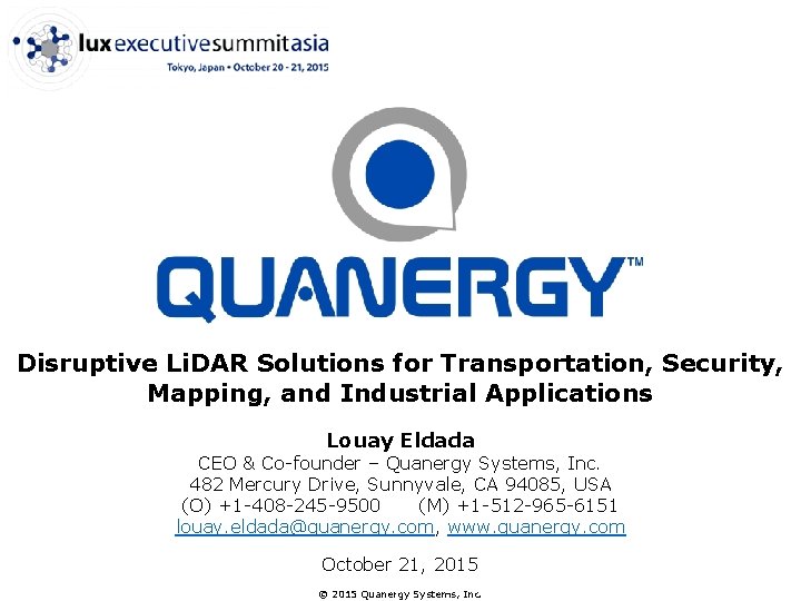 Disruptive Li DAR Solutions for Transportation Security Mapping