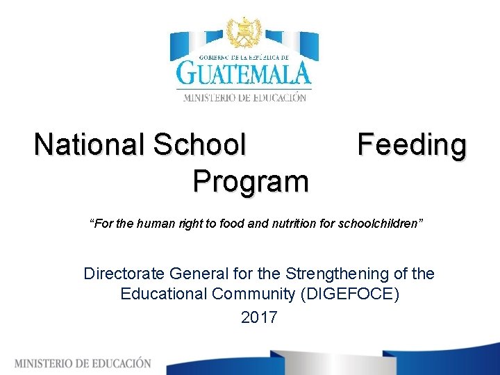 National School Program Feeding For the human right