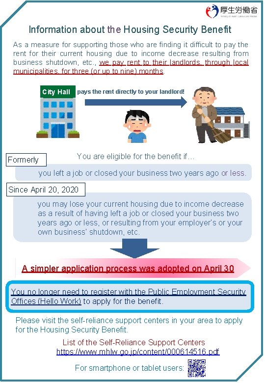 Information about the Housing Security Benefit As a