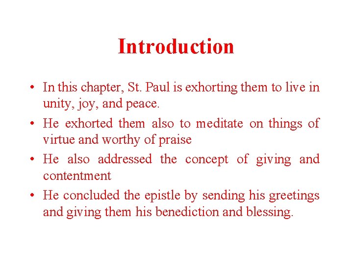The Letter Of St Paul To The Philippians