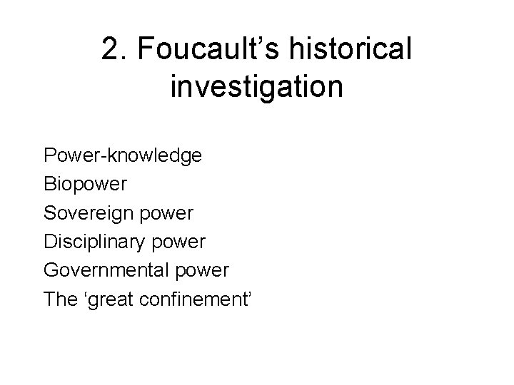 The Culture of Therapy 1 Overview of Foucaults