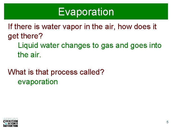 Day 27 Whats the difference between water vapor