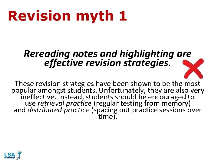 What is effective revision Revision myth 1 Rereading
