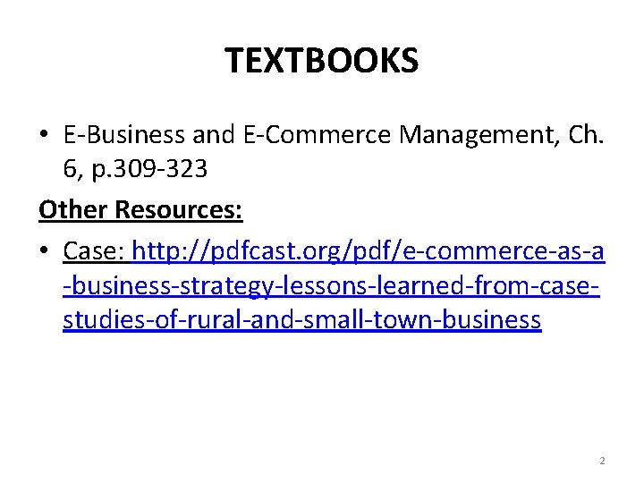 Supply Chain Management e Procurement 2 1 TEXTBOOKS