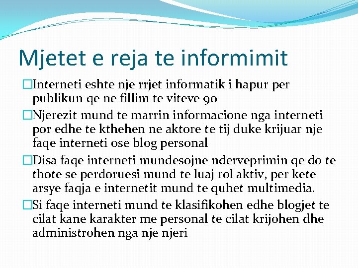 QYTETARI Klasa X Tema Mjetet tradicionale dhe mjetet