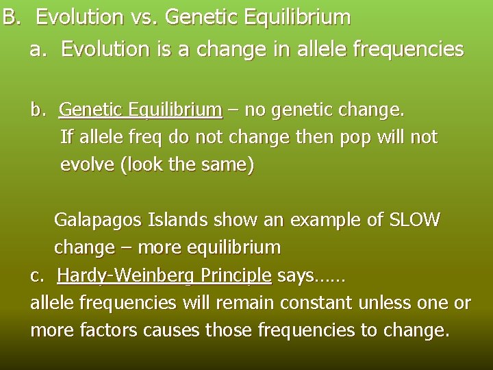Chapter 16 Evolution of Populations 16 1 Genes