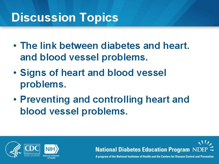 A Healthy Heart Discussion Topics The link between