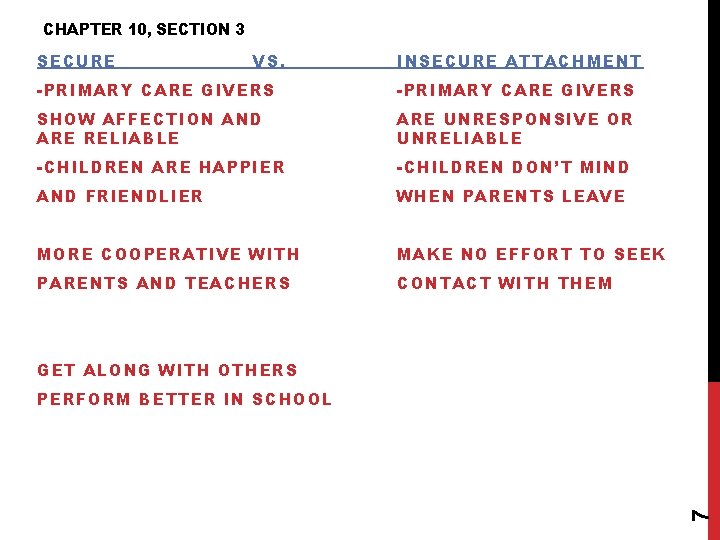 CHAPTER 10 SECTION 1 DEVELOPMENT PSYCHOLOGY HOW PEOPLE