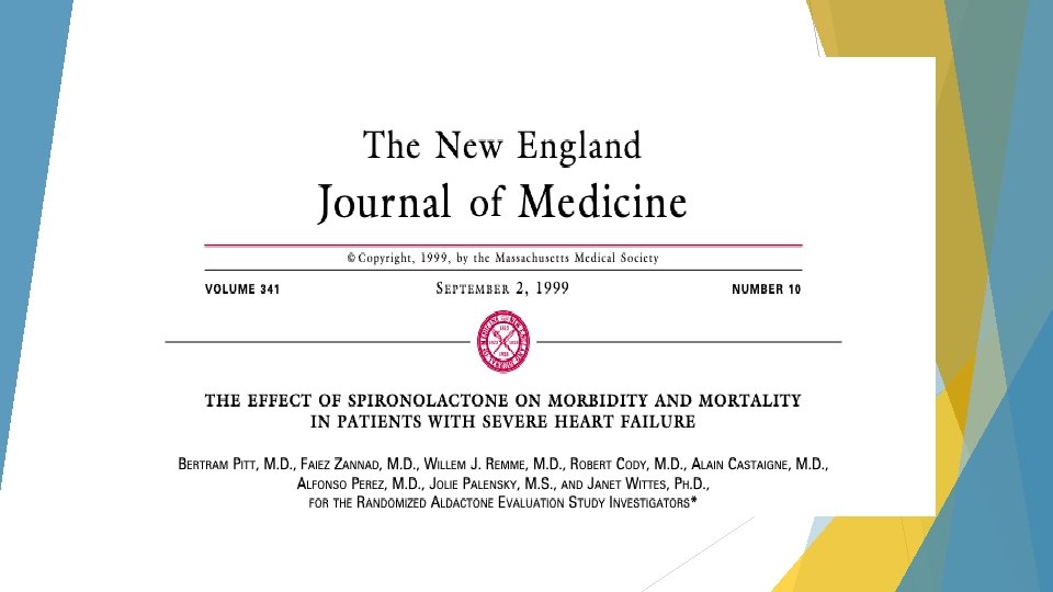 RALES Trial The Effect of Spironolactone on Morbidity