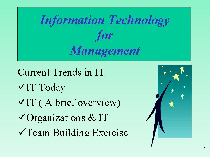 Information Technology for Management Current Trends in IT