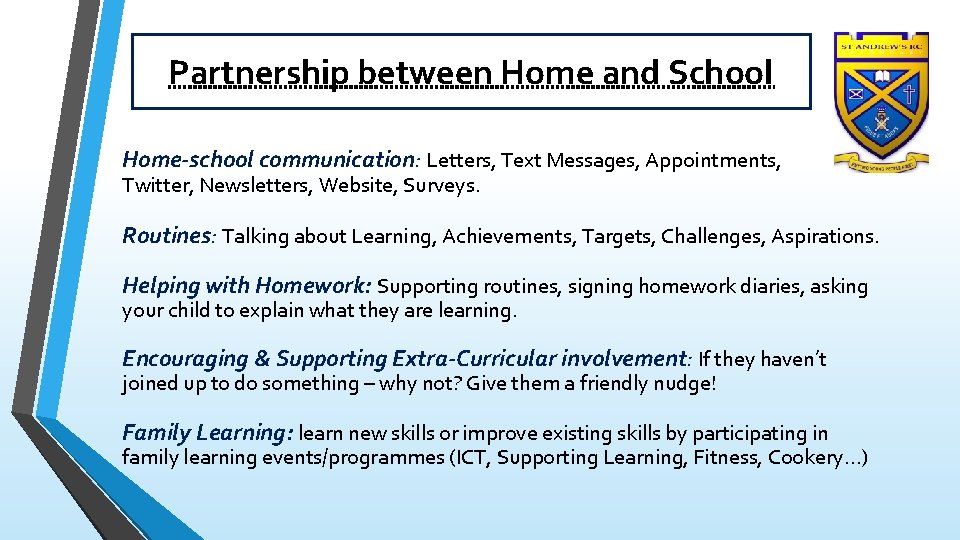 St Andrews RC Secondary School Putting Young People