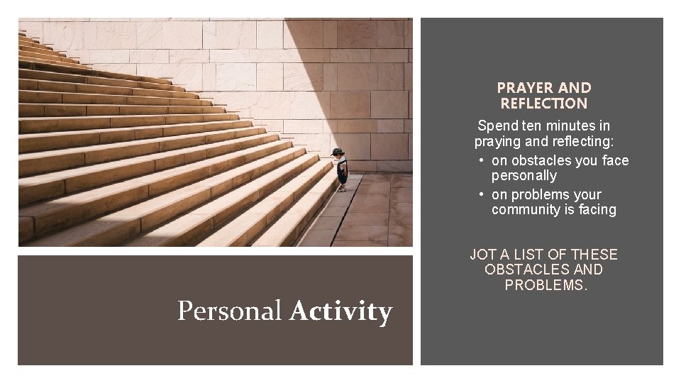 OVERCOMING OBSTACLES ON A LIFE JOURNEY AN INTERACTIVE