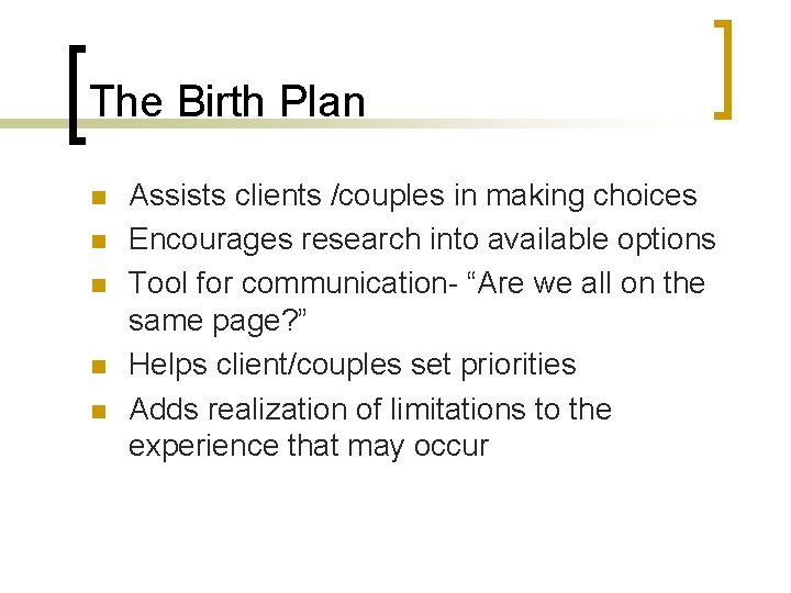 Lecture Three Care of the Client During Pregnancy