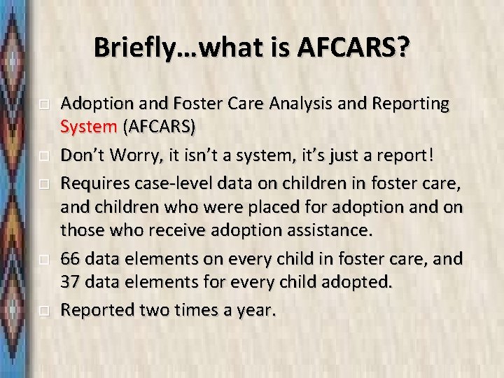 Collecting Tribal Data Where do we go from