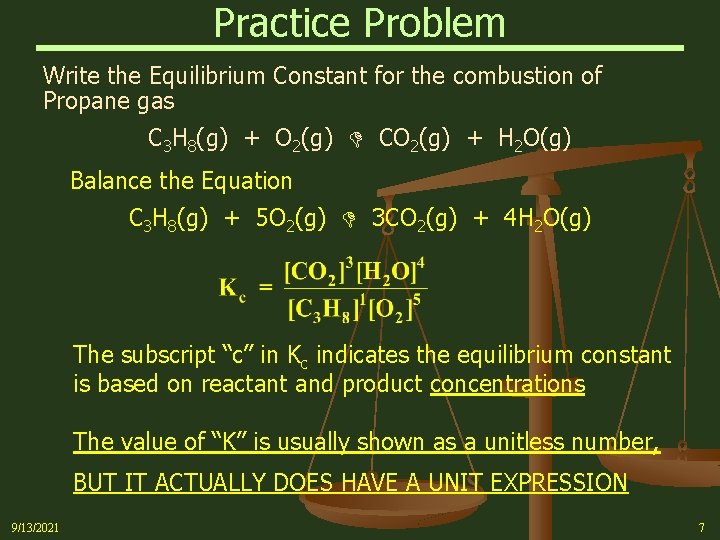 Equilibria Law of Chemical Equilibrium Law of Mass