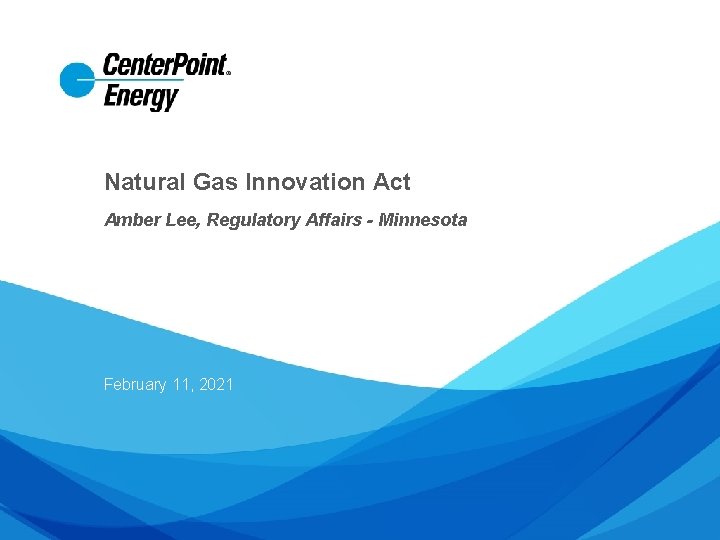 Natural Gas Innovation Act Amber Lee Regulatory Affairs