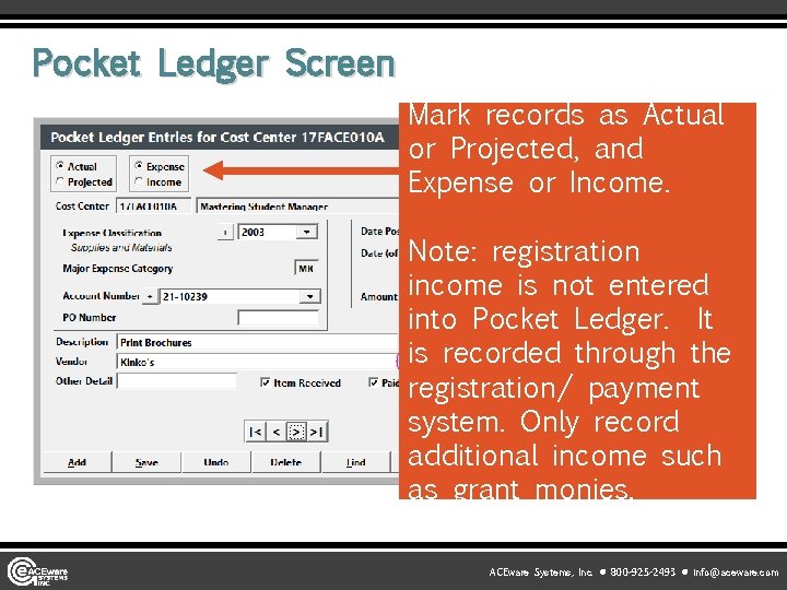 Pocket Ledger Budget Builders Companion ACEware Systems Inc