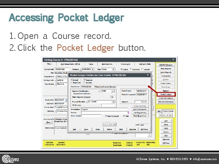 Pocket Ledger Budget Builders Companion ACEware Systems Inc