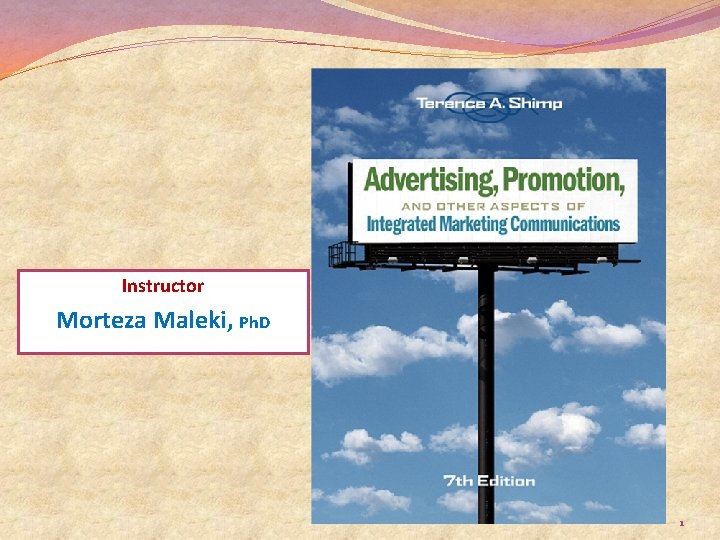 Instructor Morteza Maleki Ph D 1 Advertisers in