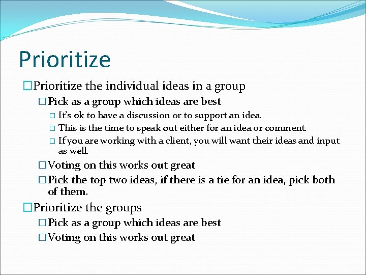 Introduction to Organizing Brainstorm Content What is a