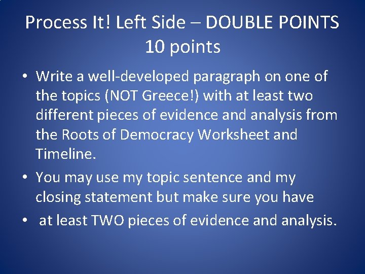 WRITING A WELLDEVELOPED Paragraph Right Side of Notebook