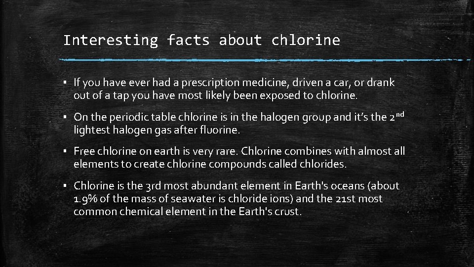 CHLORINE Element from the periodic table Thing I