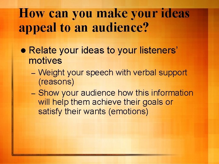 Speech Communications Irresistible Forces Motive Appeals Word Bank