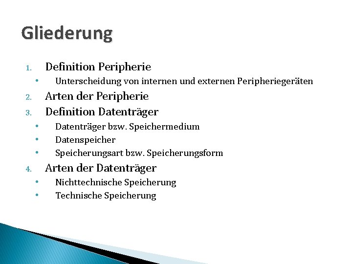 Peripherie Von Anja Grasse und Stefanie Fischer Gliederung