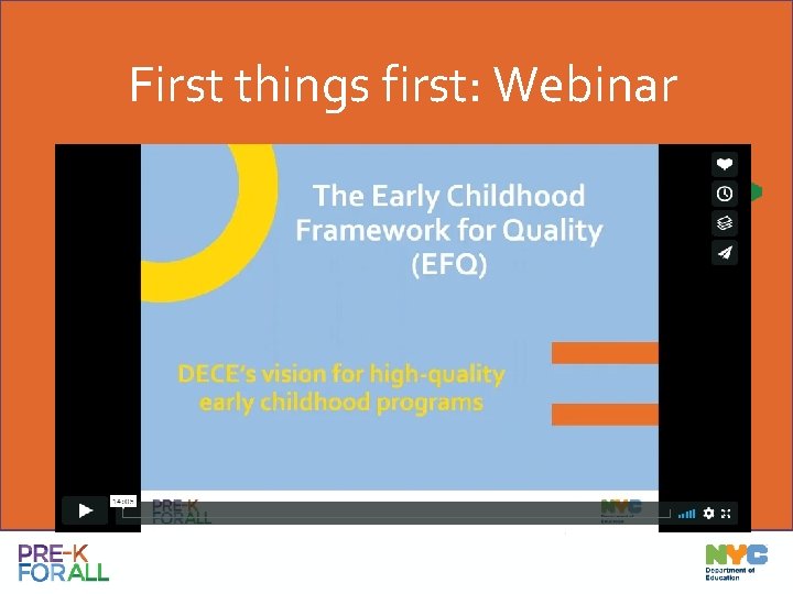 The Early Childhood Framework for Quality EFQ DECEs