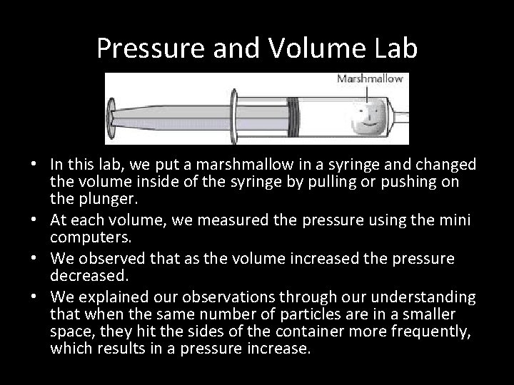 Modeling Pressure Volume and Temperature of Gases Summary
