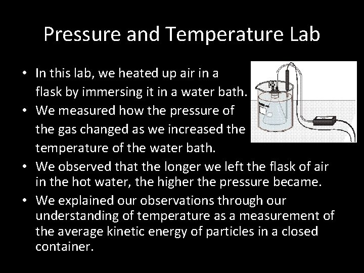 Modeling Pressure Volume and Temperature of Gases Summary