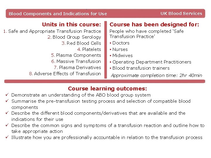 Learnbloodtransfusion the essential guide Produced by the UK