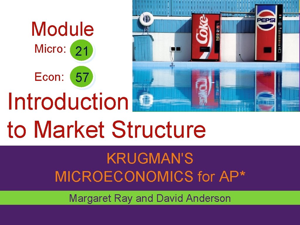 Module Micro 21 Econ 57 Introduction to Market